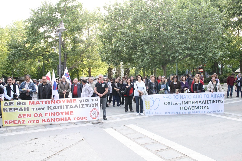 Συλλαλητήριο για την επίθεση στη Συρία (φωτ.) - larissanet.gr
