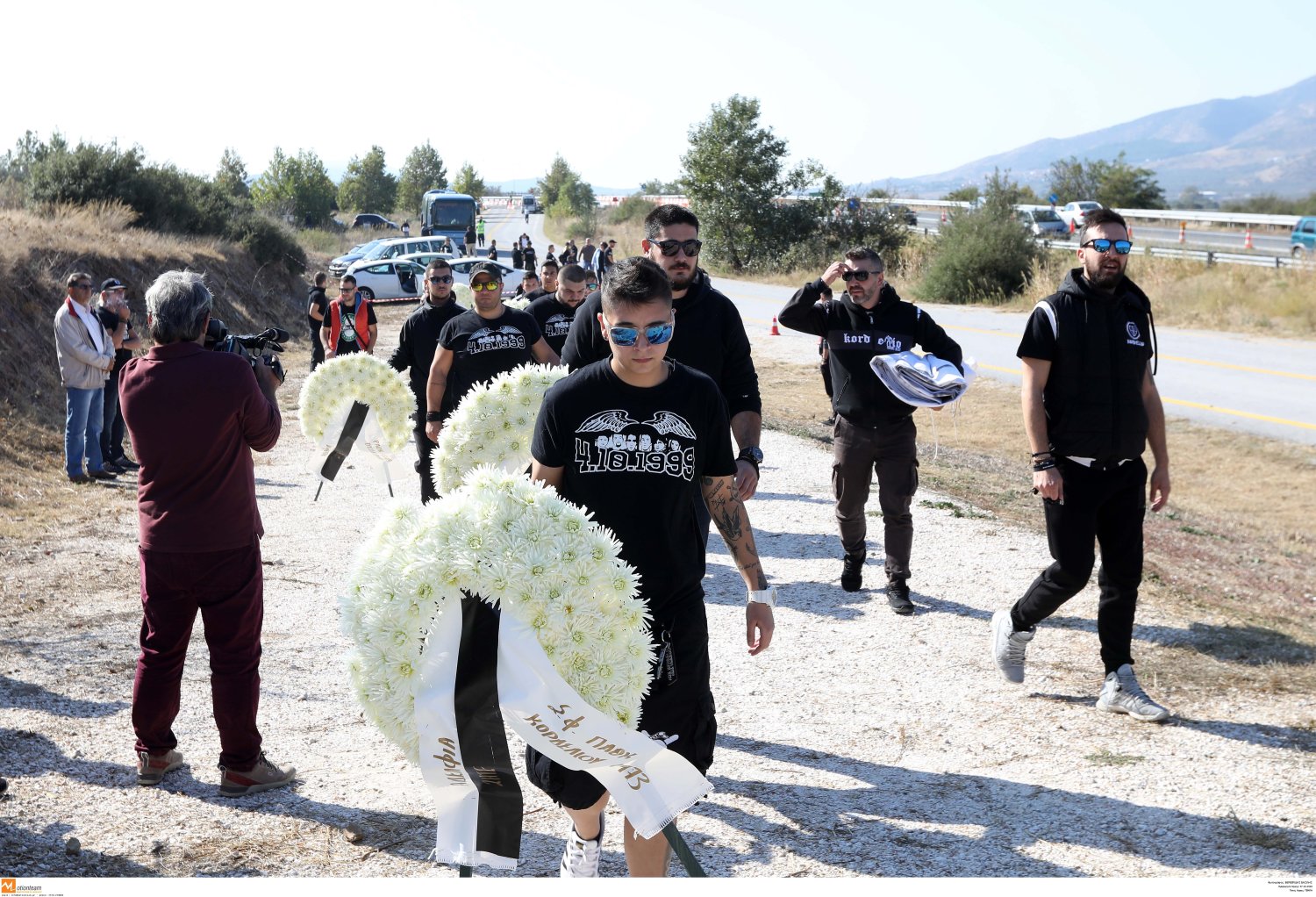 Μνημόσυνο για τους αδικοχαμένους φιλάθλους του ΠΑΟΚ στα Τέμπη (φωτ ...