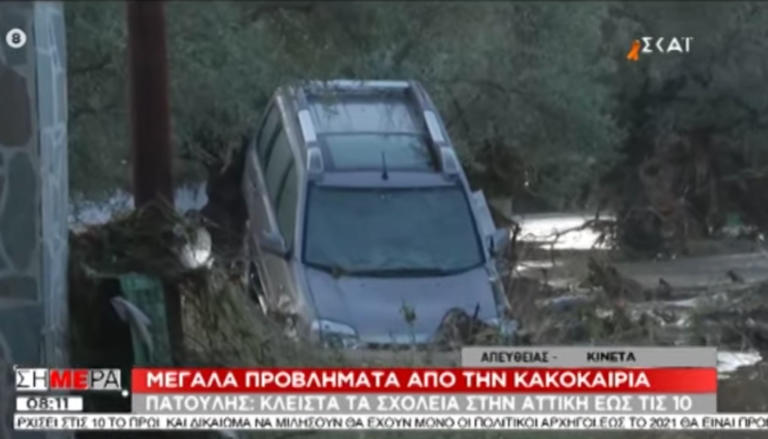 Βιβλική καταστροφή στην Κινέτα: Αυτοκίνητα βρέθηκαν πάνω σε δέντρα ...