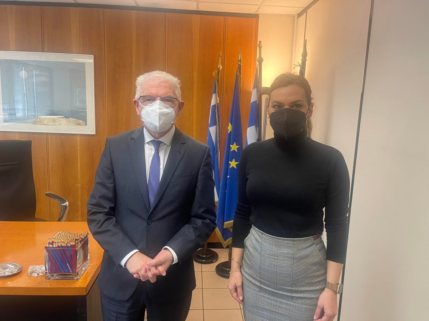 Συνάντηση Μπίζιου με τον Προέδρο του ΕΛΓΑ Ανδρέα Λυκουρέντζο ...