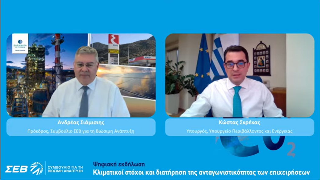 Διαδικτυακή εκδήλωση του Συμβουλίου ΣΕΒ για τη Βιώσιμη Ανάπτυξη για τις ...