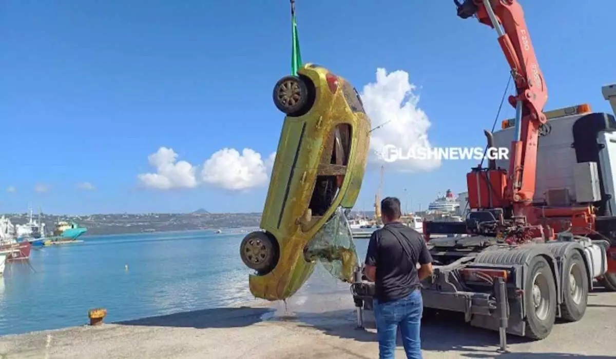 Κρήτη: Μυστήριο με κλεμμένο αυτοκίνητο που βρέθηκε βυθισμένο στο λιμάνι ...
