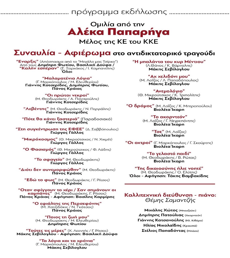 Την Κυριακή μεγάλη εκδήλωση στη Λάρισα για τα 105 χρόνια ΚΚΕ - Θα ...