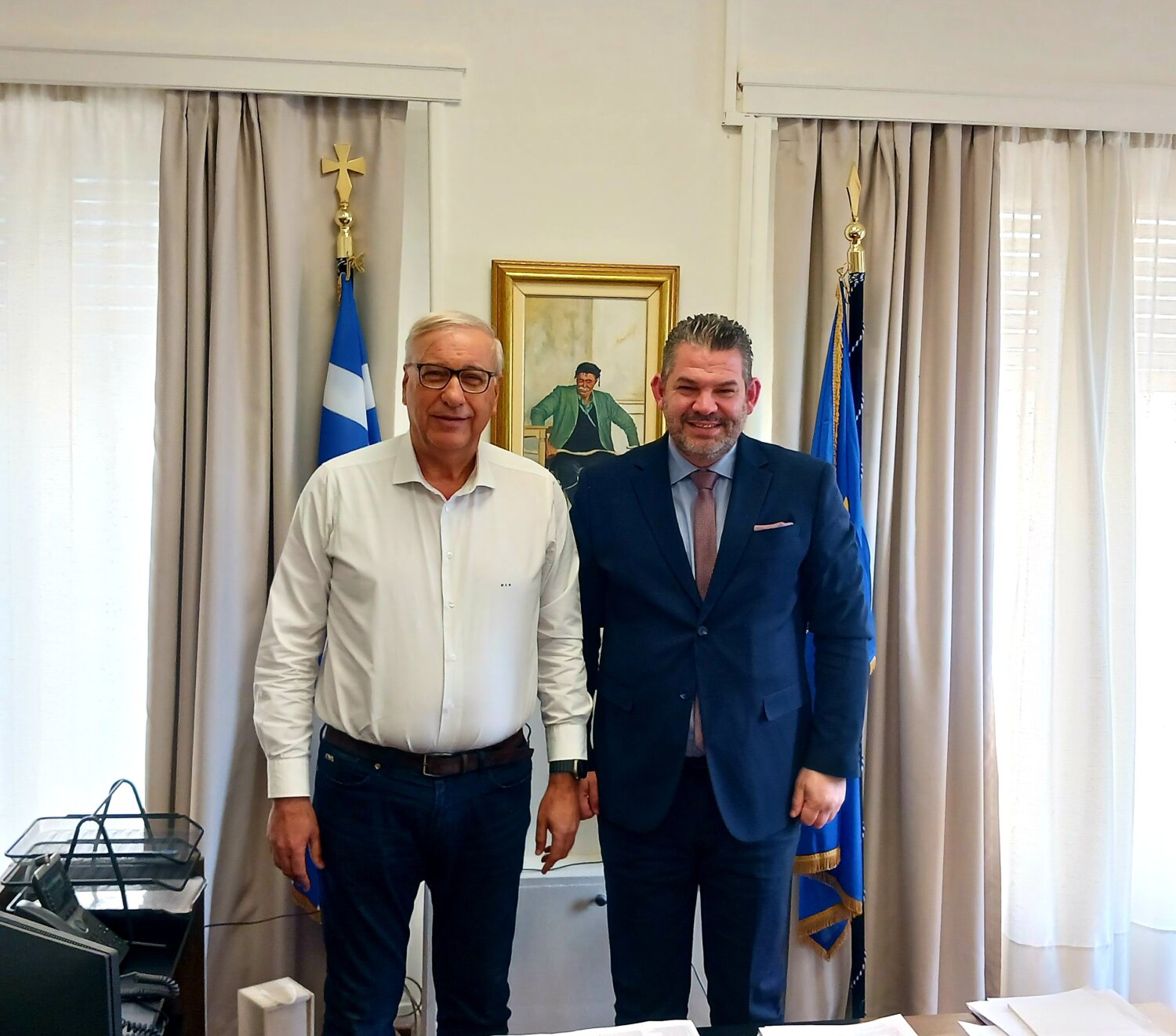 Με τον γ.γ. Εσωτερικών Μιχ. Σταυριανουδάκη συναντήθηκε ο αντιπρόεδρος ...