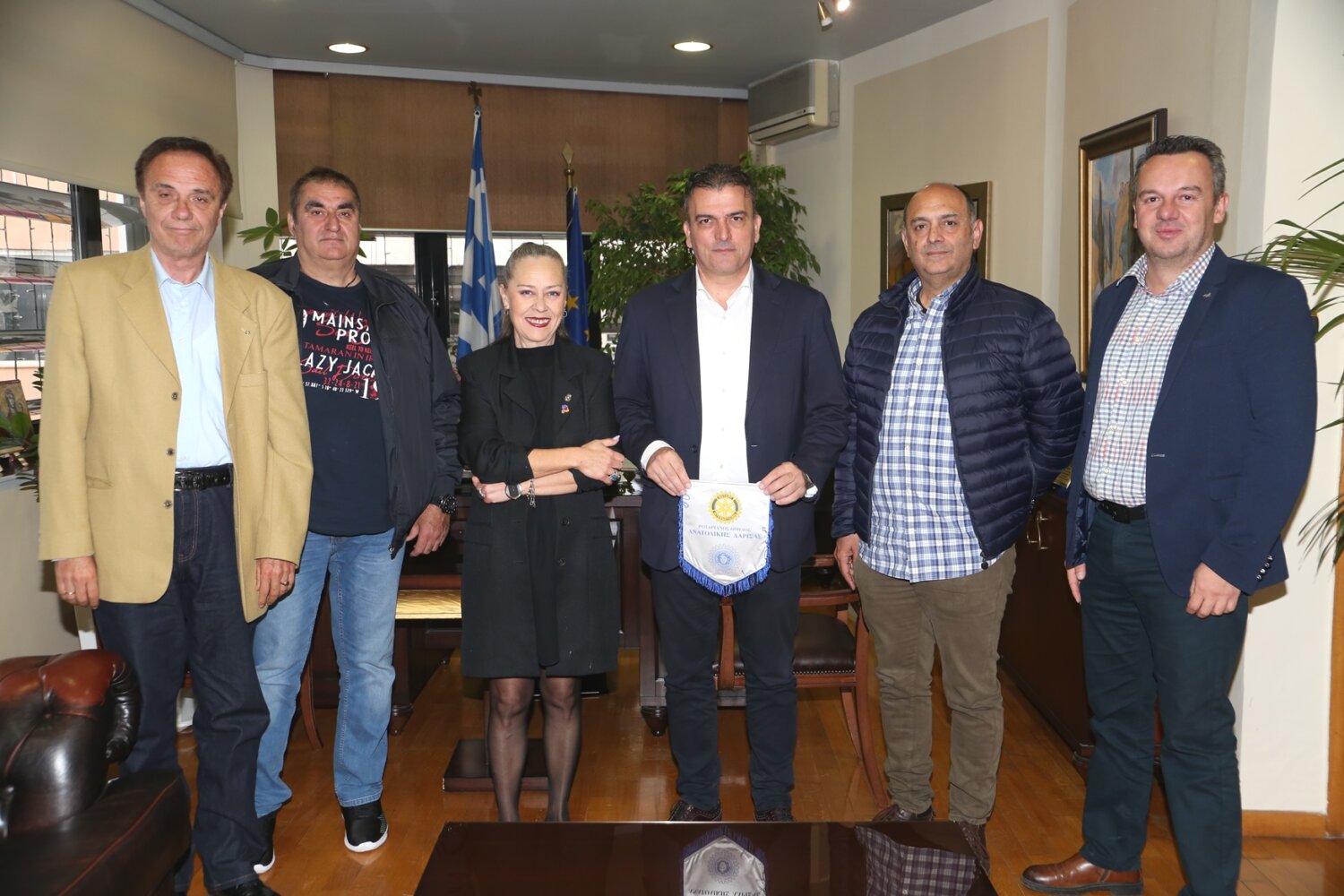 Επίσκεψη του Ροταριανού Ομίλου Λάρισας Ανατολικής στο Δήμαρχο Λαρισαίων ...