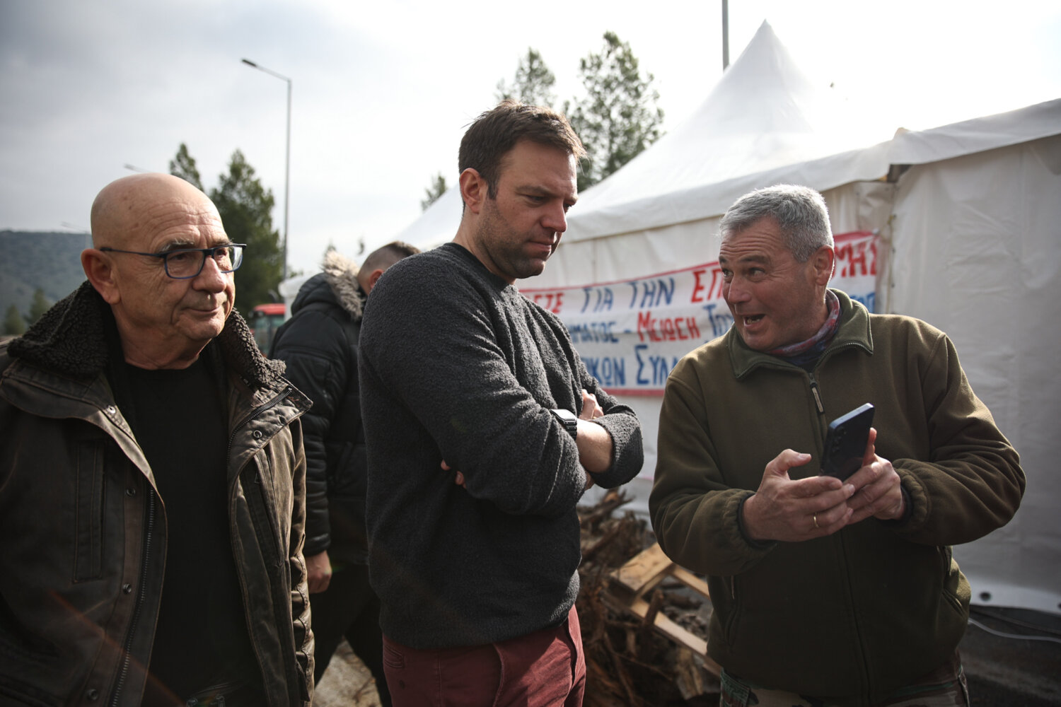 Στεφ. Κασσελάκης από το μπλόκο στον κόμβο Γυρτώνης κατά Κυβέρνησης ...